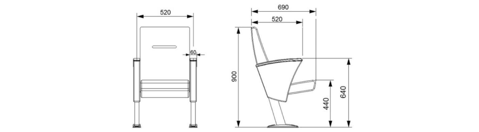 Auditorium Chair Dimensions - Seatorium™