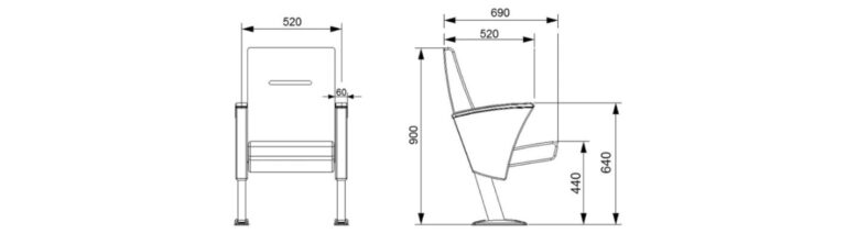 Auditorium Chair Dimensions - Seatorium™